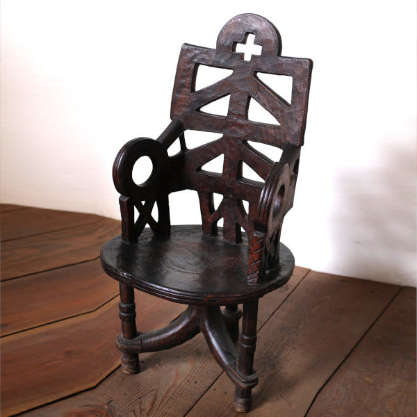 Hand-Carved Ethiopian Cross Chair – Raoul Store